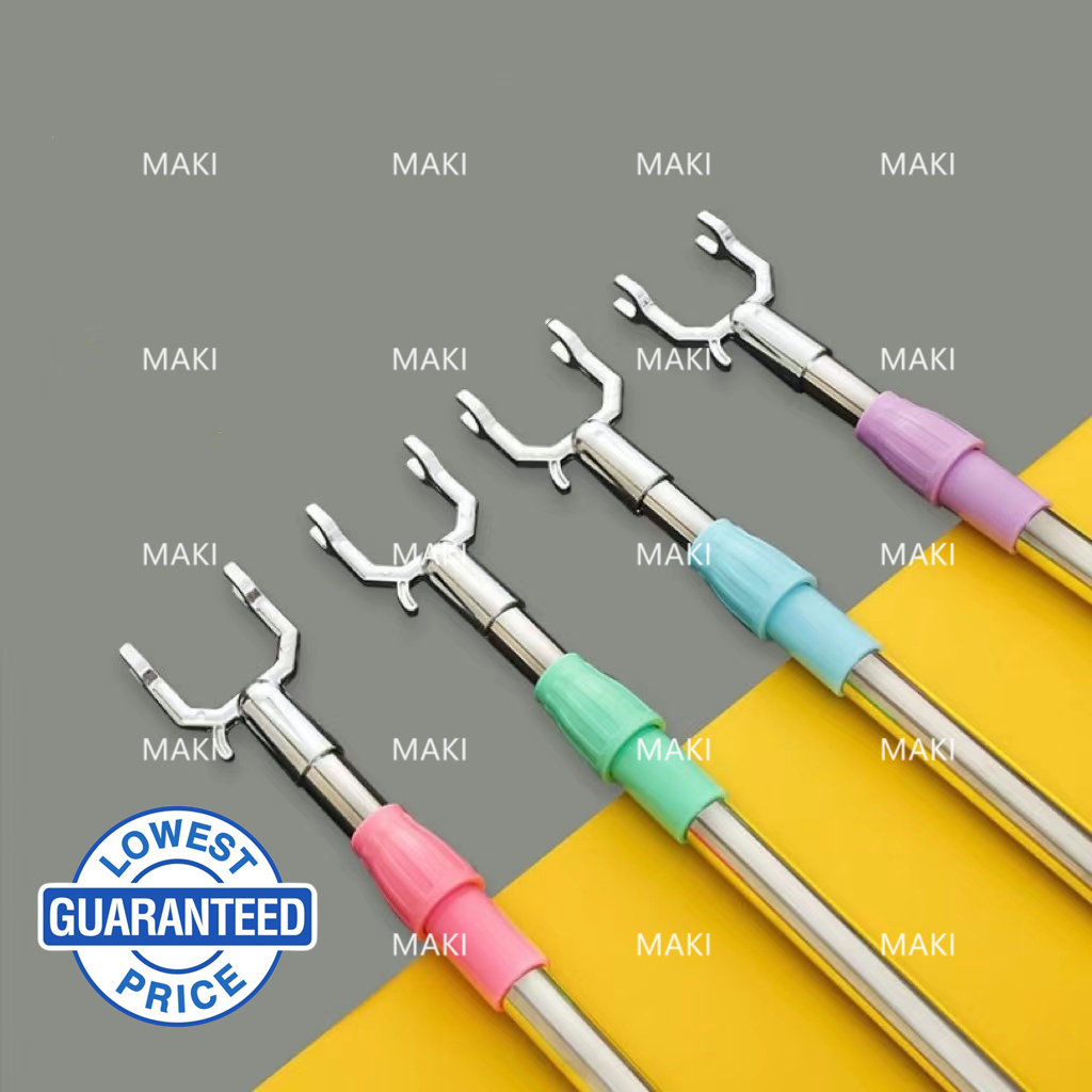 Balcony fork pole clothes hangers,retractable pole,panungkit,space ...