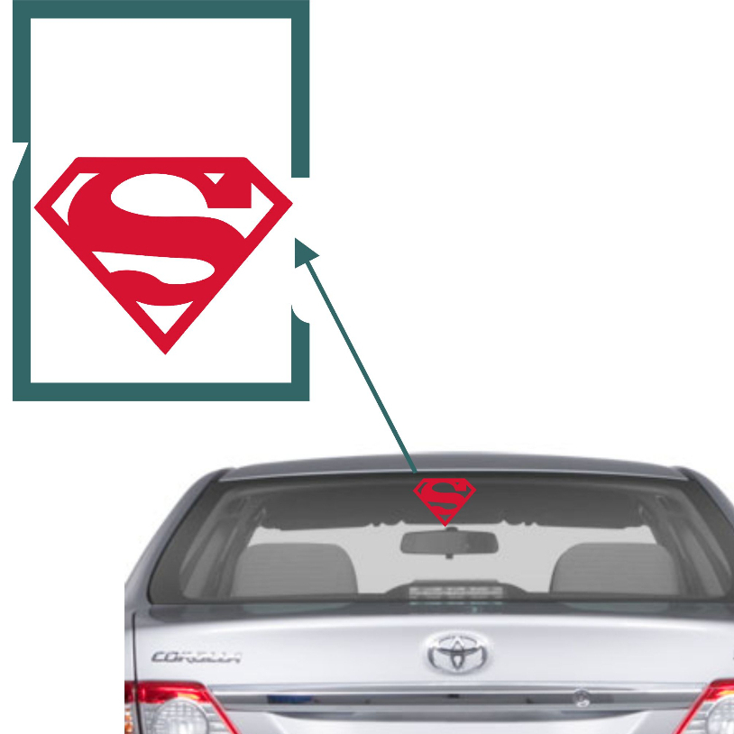 Superman sticker for car, motorcycle, laptop, guitar, wall, and other ...
