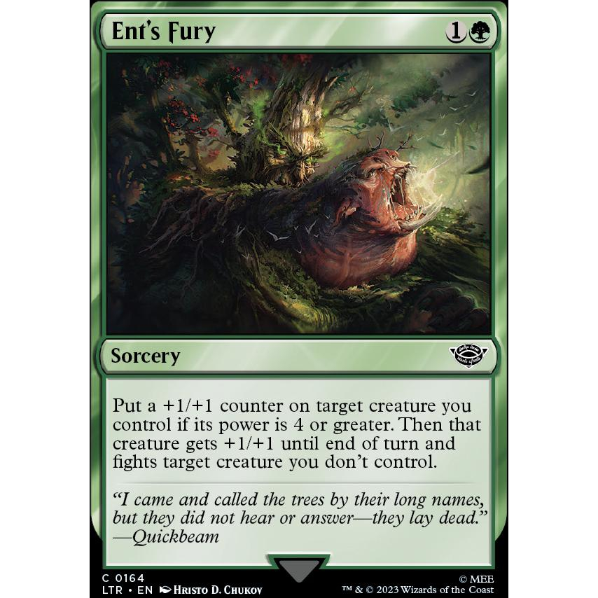 Ent's Fury Common MTG LOTR Magic the Gathering Trading Card Game ...