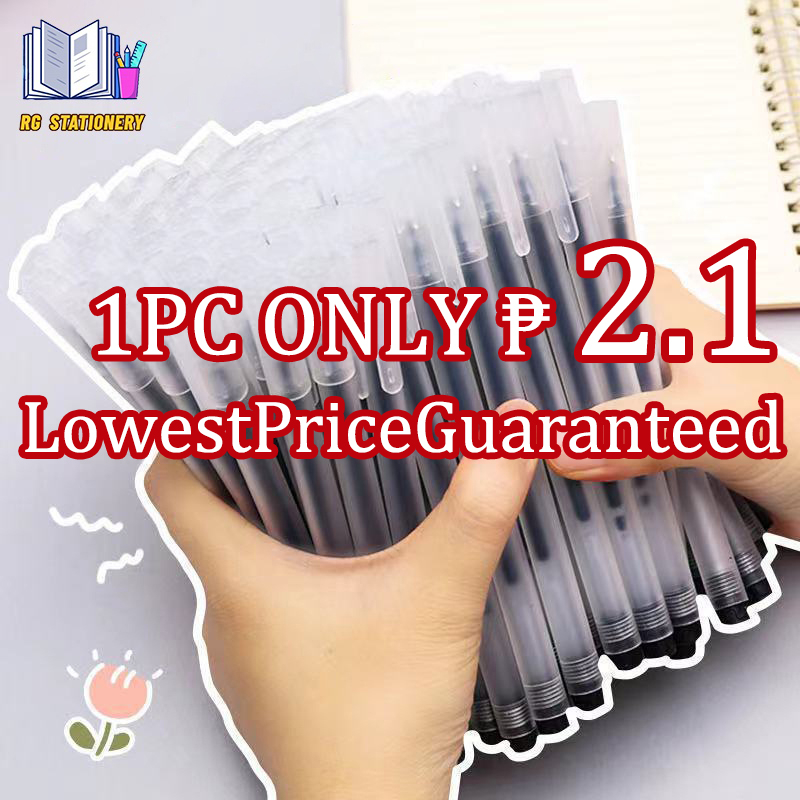 MUJI 50Pcs style ballpen Gel Pen Black Ball Pen 0.5mm W40 | Shopee ...