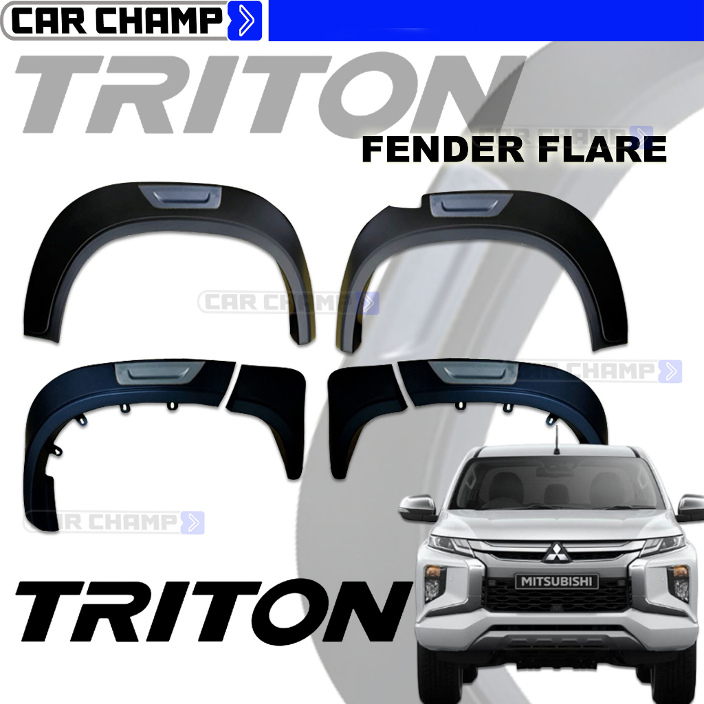 Mitsubishi Triton / Strada 2019-2023 Fender Flare with Gray Decorative ...