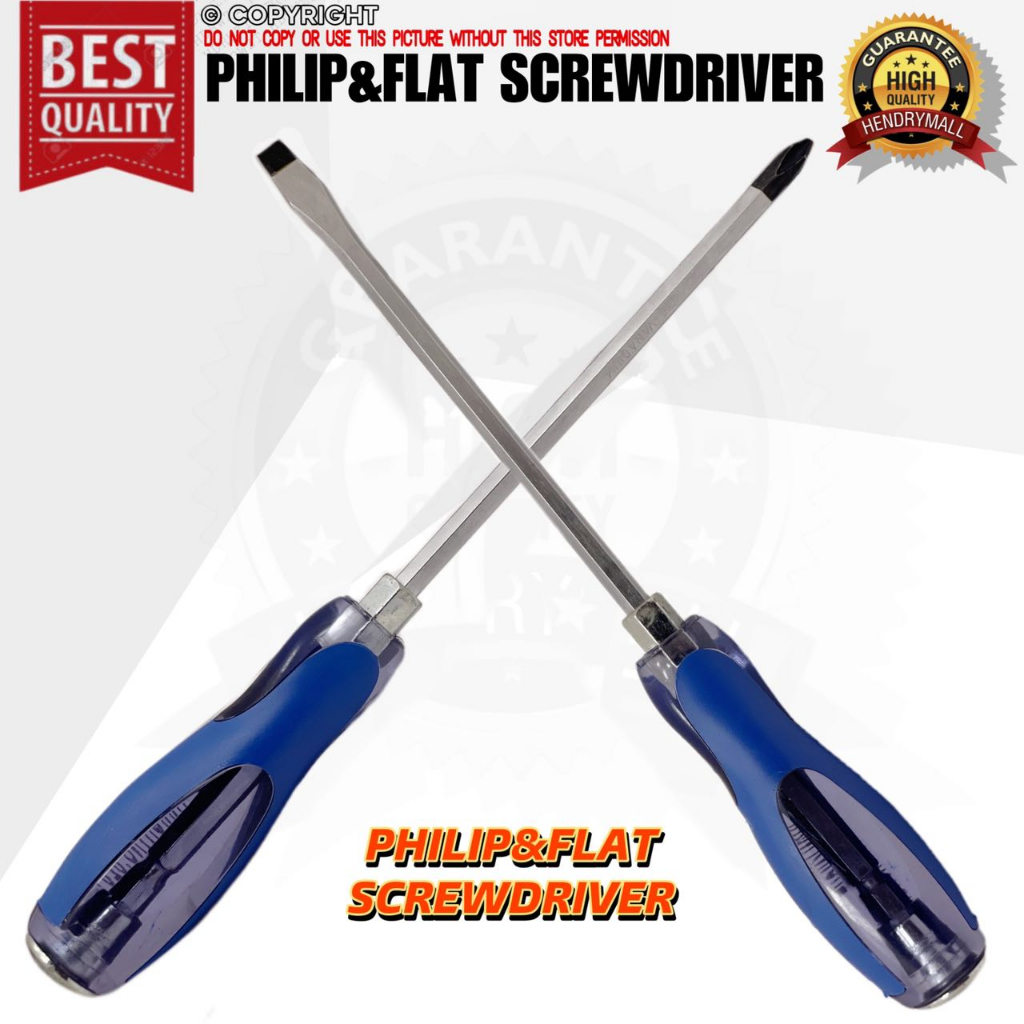 MAGNETIC SCREWDRIVER FLAT AND PHILIP SCREWDRIVER TOOLS | Shopee Philippines