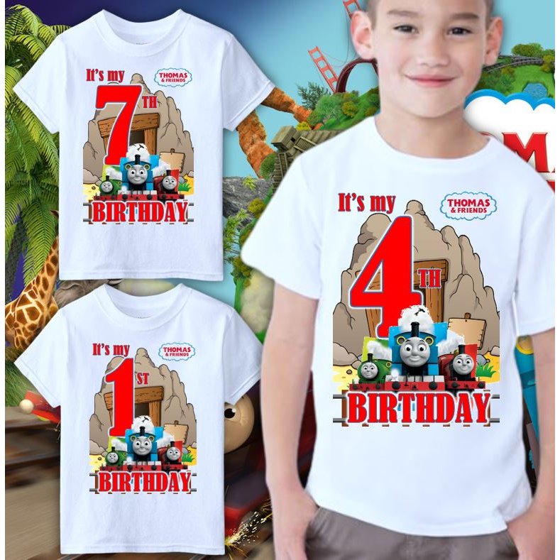 THOMAS BIRTHDAY KIDS Shirt 2M/ anime CHARACTER TSHIRT 0-12 years old ...