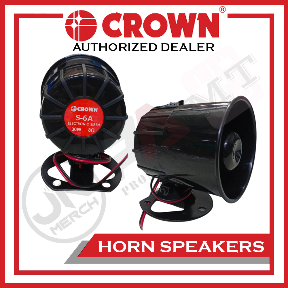 Crown S-6A 6 Tone Electronic Siren 8 ohms 30 watts DC 12 Volts | Shopee ...