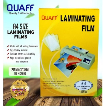 [1 PACK] A4 QUAFF Laminating Film 125 Micron & 250 Micron | CPM ...