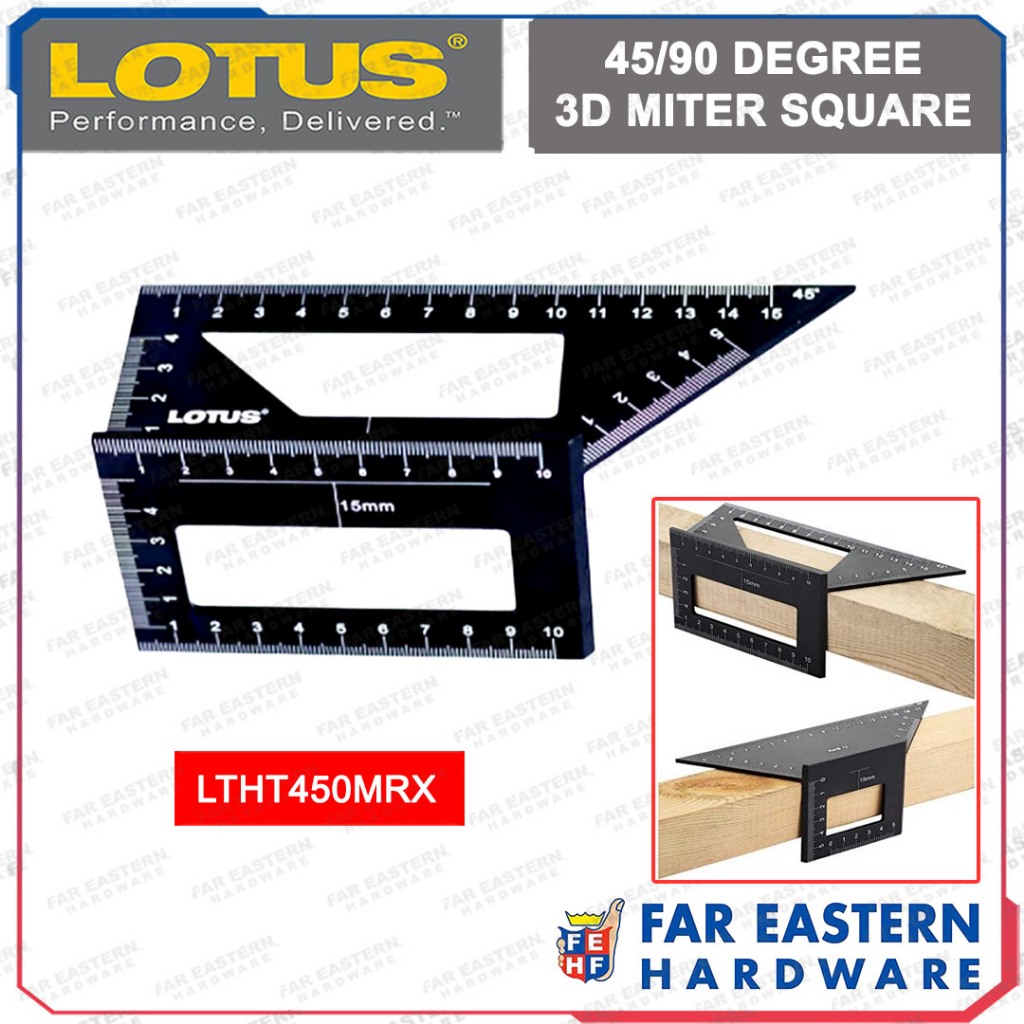 LOTUS Miter Square 45/90 Degree 3D Angle Ruler LTHT450MRX LTHT | Shopee ...