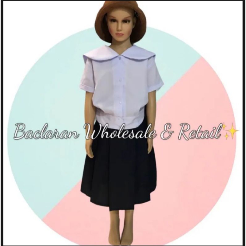 Terno Palda Blouse School Uniform ( Navy Blue ) | Shopee Philippines