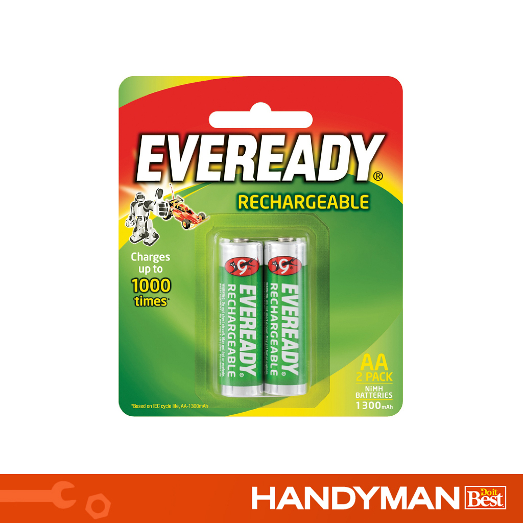 Eveready RE15BP2 Rechargeable Battery AA 2's | Shopee Philippines
