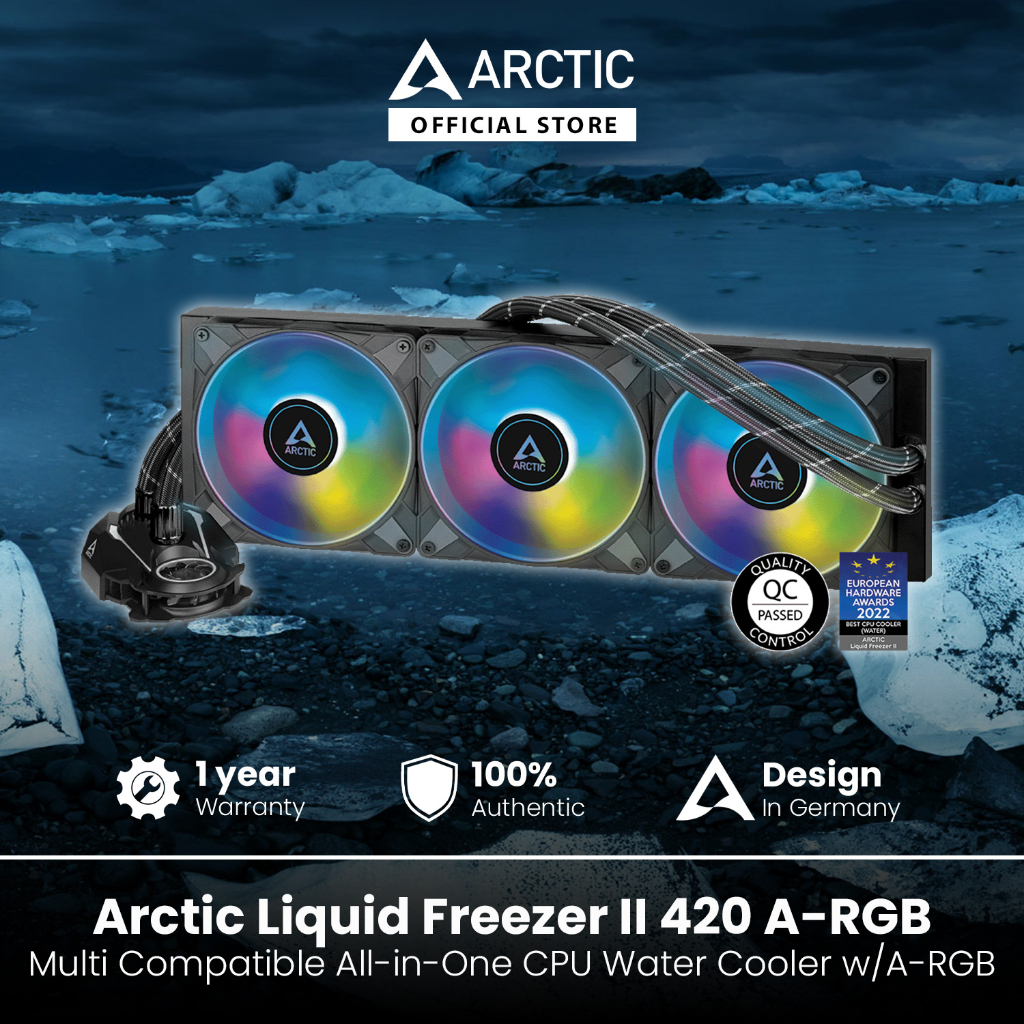 Arctic Liquid Freezer II 420 A-RGB AIO Multi Compatible All-in-One CPU ...