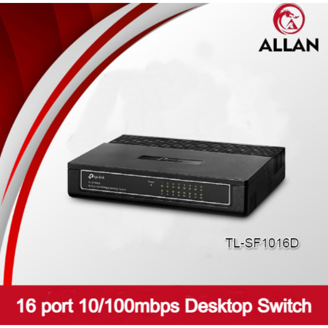 Allan TL-SF1016D 16-Port 10/100Mbps Desktop Switch | Shopee Philippines