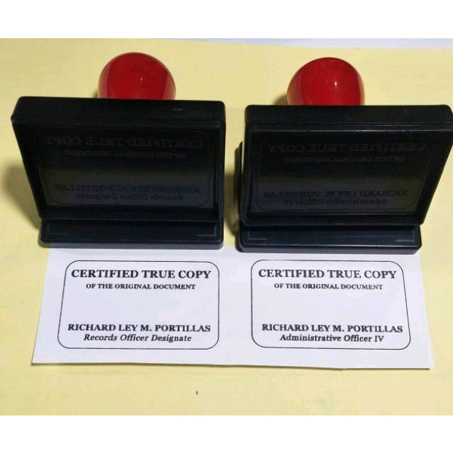 CERTIFIED TRUE COPY stamp | Shopee Philippines
