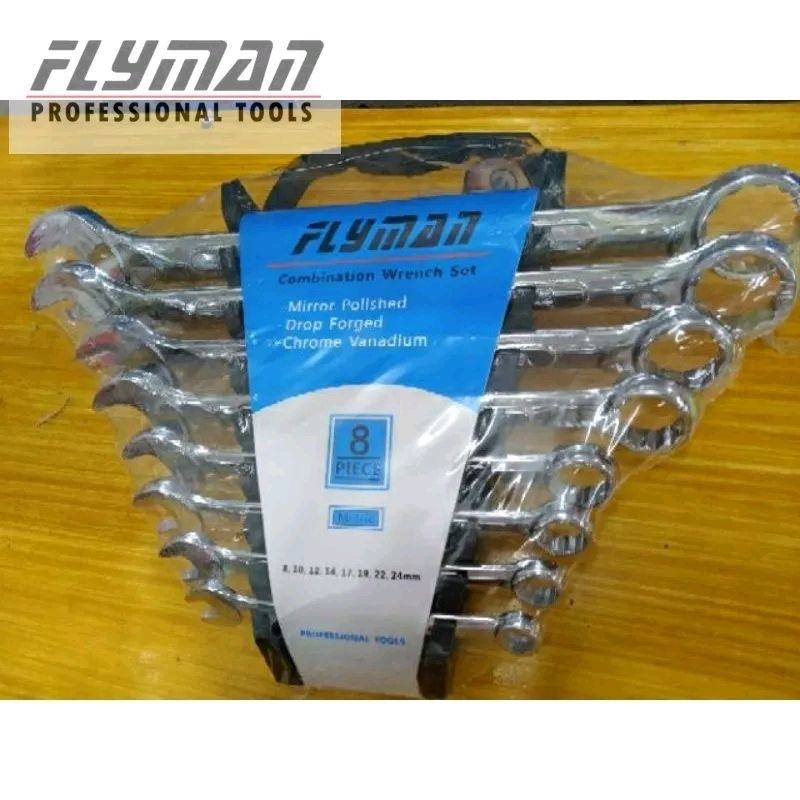 Flyman 8pcs. Combination Wrench ( 8mm - 24mm ) | Shopee Philippines