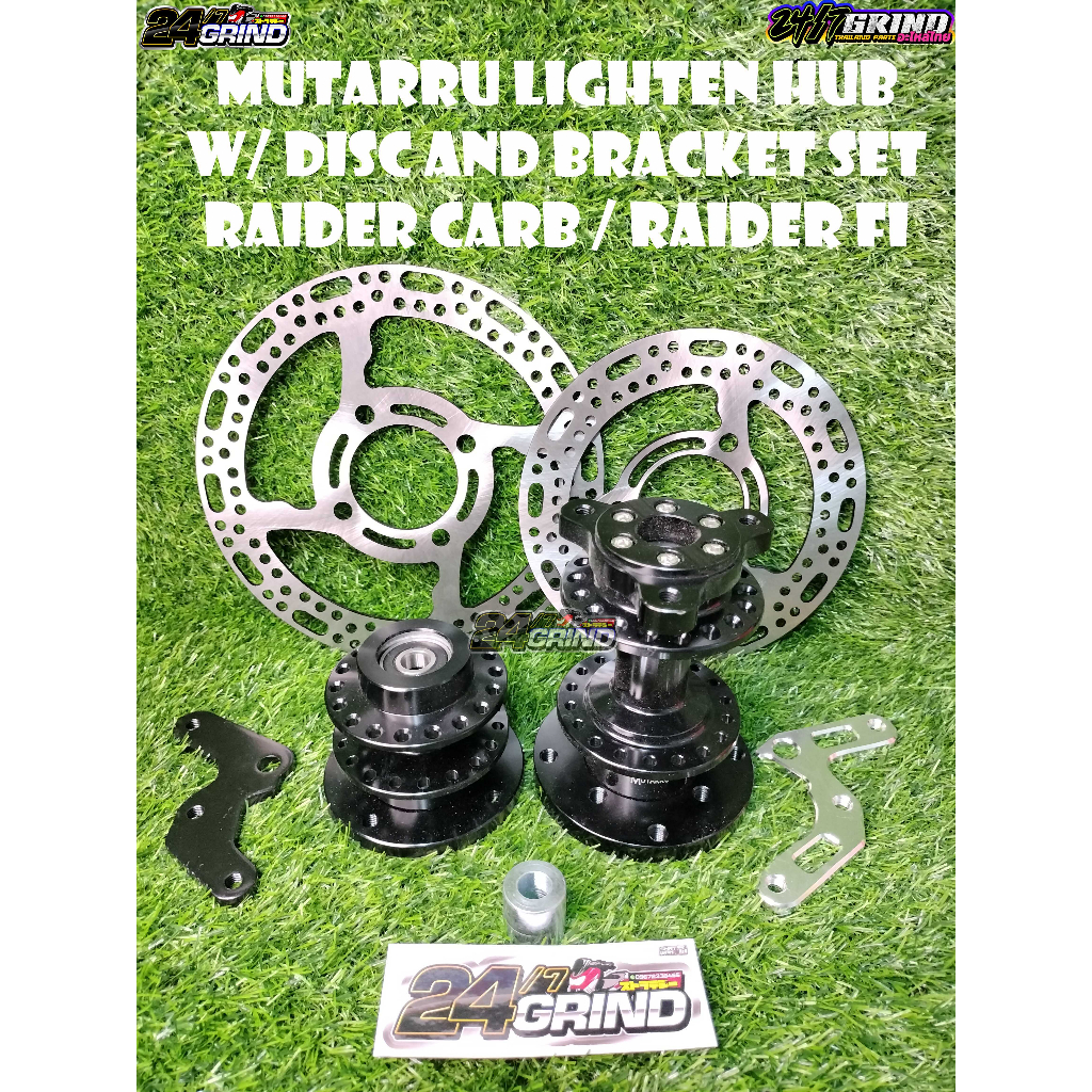 SUZUKI RAIDER 150 CARB / RAIDER 150 FI CNC LIGHTEN HUB 2 IN 1 SET WITH ...