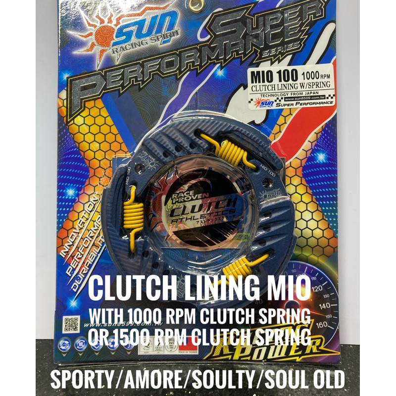 Sun Clutch Lining (Not Assy) Mio Sporty, Soulty, Amore and Beat Carb ...