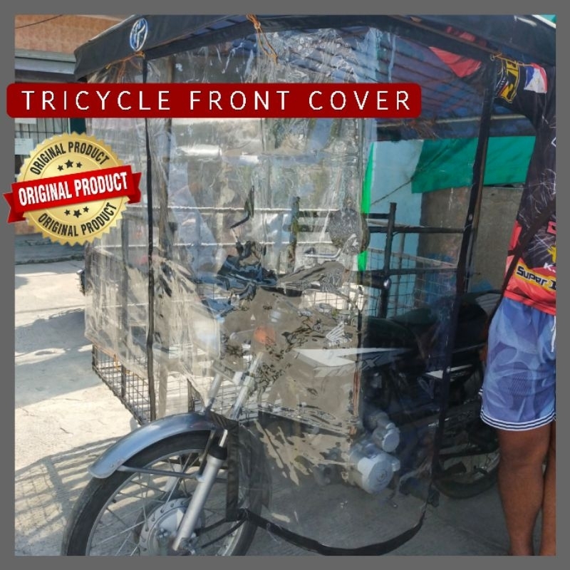 TRICYCLE FRONT COVER TRANSPARENT PLASTIC TRAPAL GAUGE 16 THICK | Shopee ...