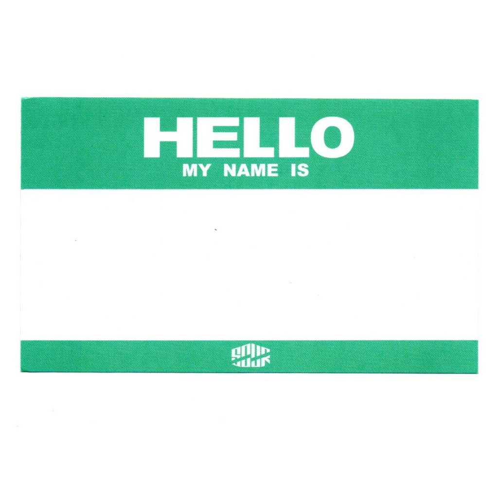 Hello My Name Is Stickers 20pcs. Pack MINT/WHITE | Shopee Philippines