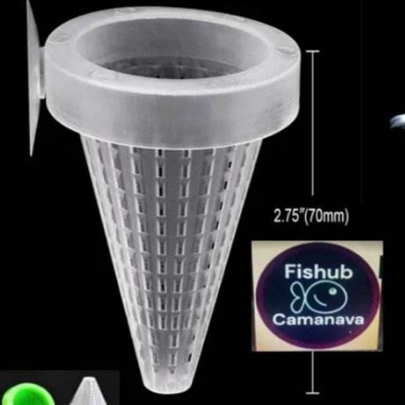 Tubifex or Bloodworm Cone Feeder with Suction Cup /buckler /tracheal ...