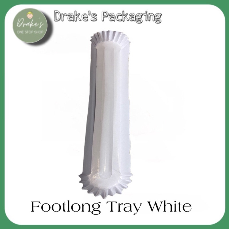 Silver & white Tray | paper plate | footlong tray | kikiam tray ...