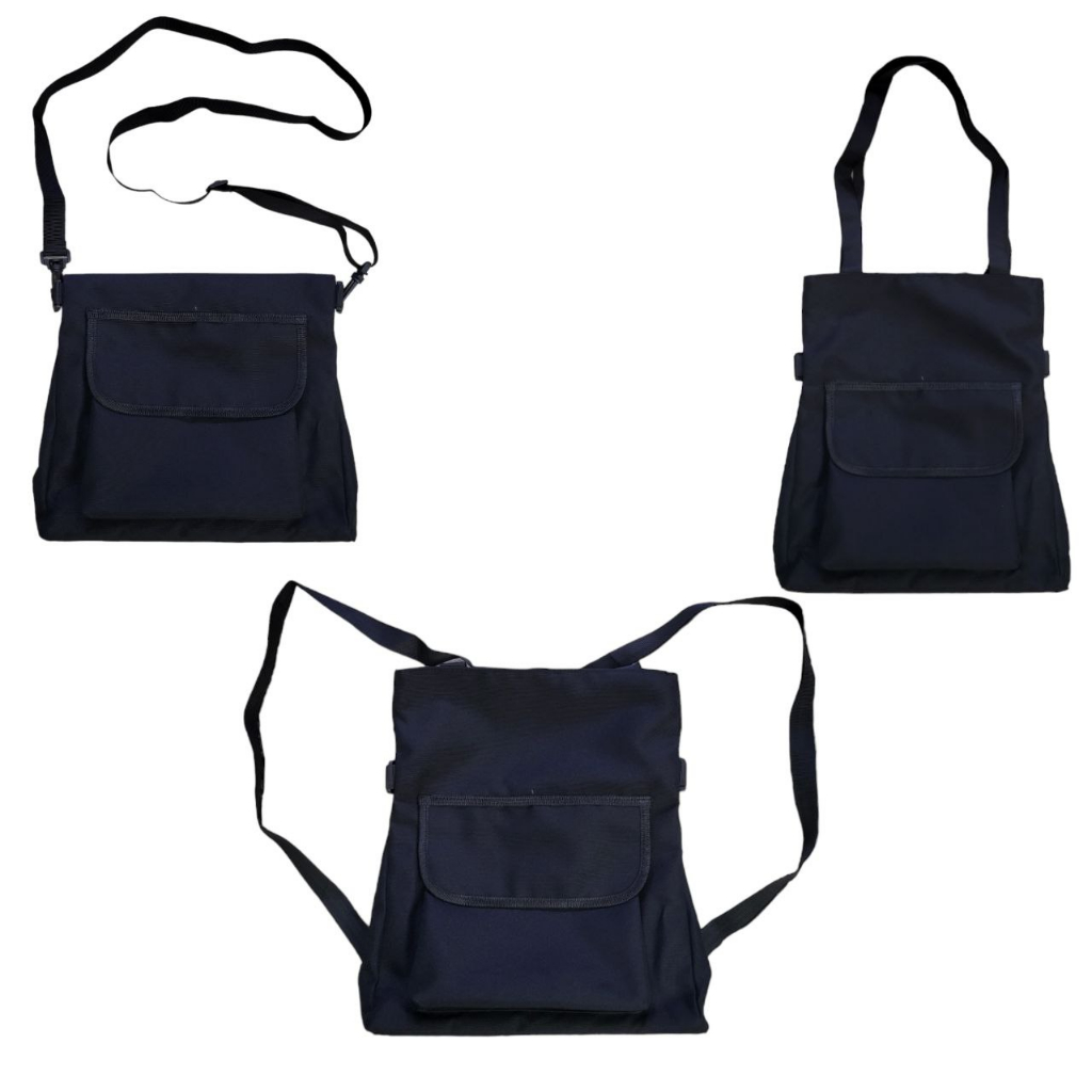 CONVERTIBLE WATERPROOF NYLON BAG 3 in 1 (SHOULDER CROSSBODY SLING BAG ...