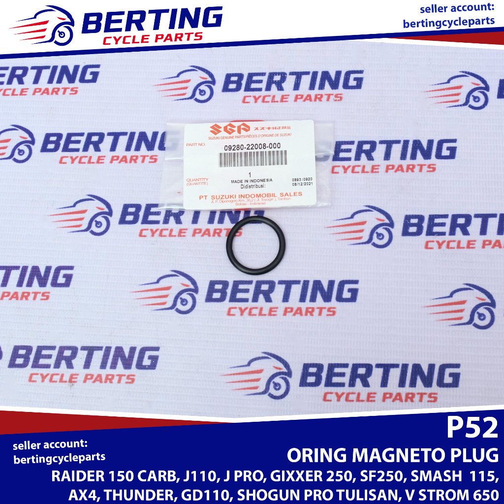 SGP ORING MAGNETO PLUG Suzuki Raider 150 Carb J 110 Gixxer 250 Smash ...