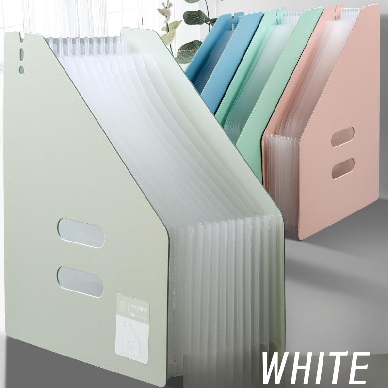 A4 Expandable File Holder Organizer Standing Slanted Folder Organizer ...