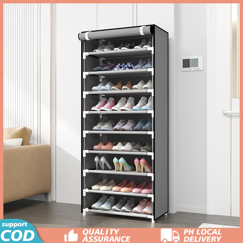 Okasumi 9 Layers Multifunctional Shoe Rack Organizer Stainless Steel ...