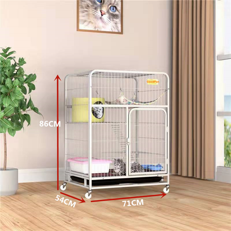 Multi-Level Cat House with Free Space - Perfect Pet Villa and Cage for ...