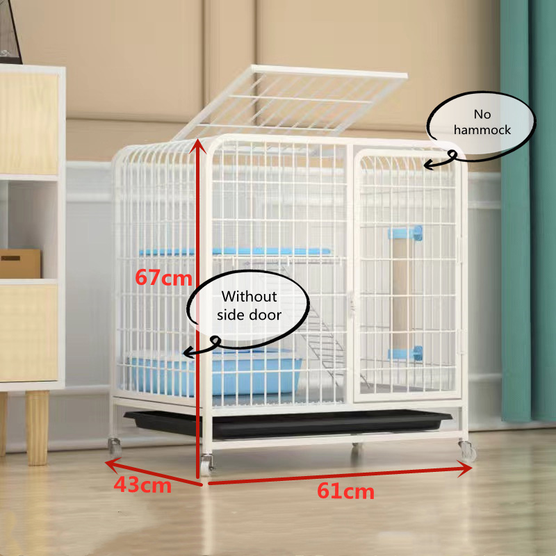 Multi-Level Cat House with Free Space - Perfect Pet Villa and Cage for ...