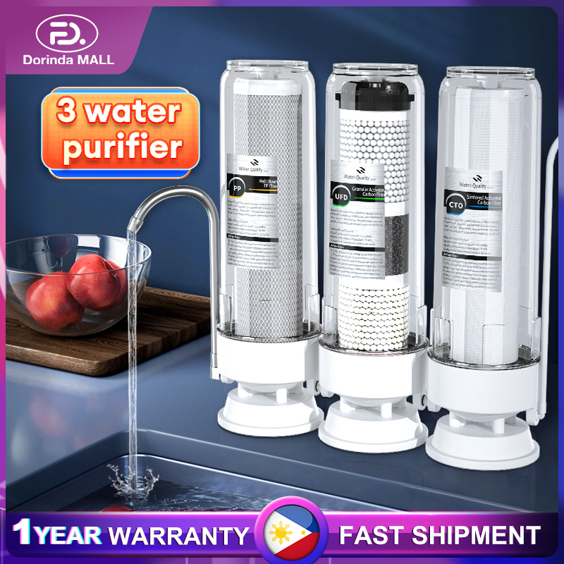 Water Filter Water Purifier 10 Inch 3In1 Leakproof Thicken Water Filter ...