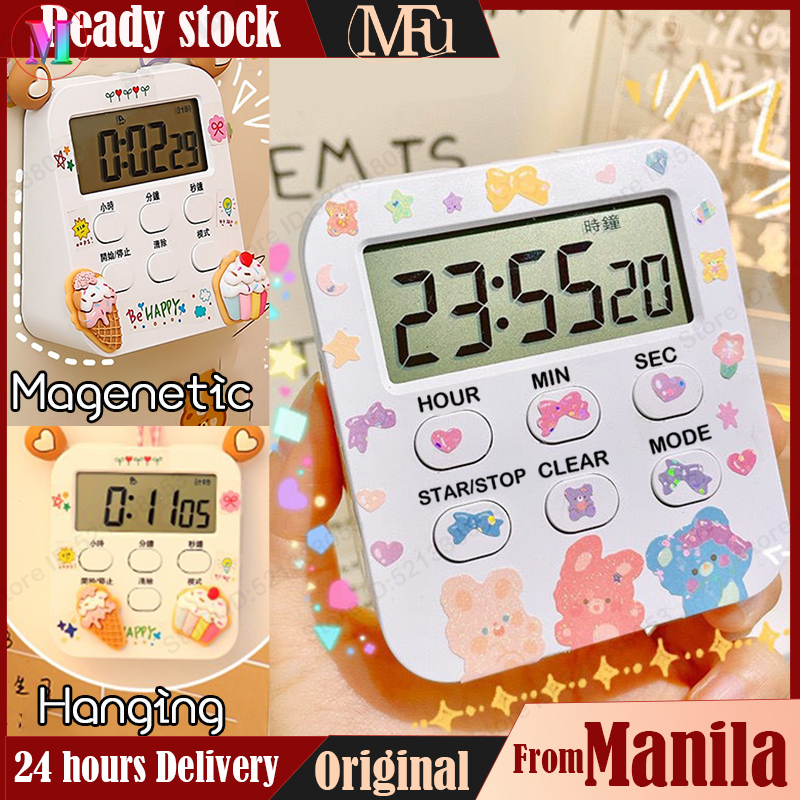 Silent Timer Countdown Electronic Alarm Clock Student Homework Kitchen ...