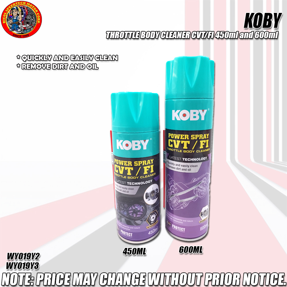 KOBY THROTTLE BODY CLEANER CVT/FI (450ml - WY019Y2 / 600ml - WY019Y3 ...