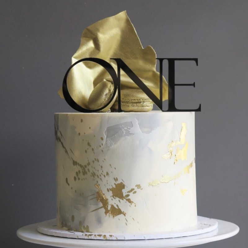 Acrylic Happy Birthday Cake Topper Cursive Happy anniversary 18 50 60 ...