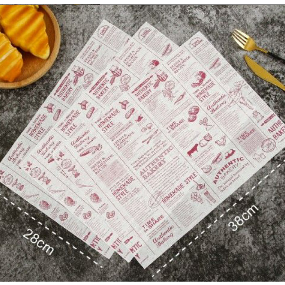 Food Wax Paper Sandwich Bread Burger Bento Cake Baking Wrapper Nonstick ...