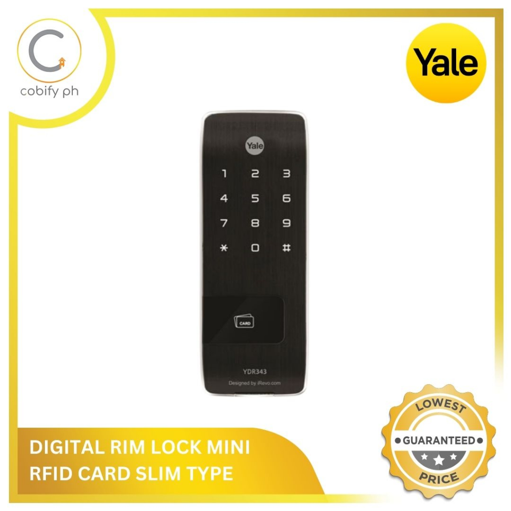 Yale Digital Rim Lock Mini RFID Card Slim Type | Shopee Philippines