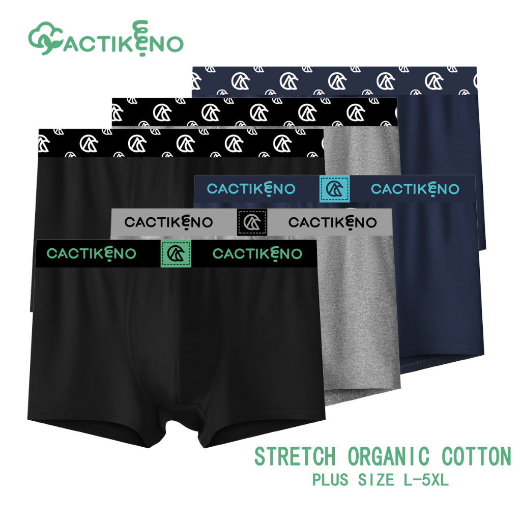 Cacti Keno 3pcs Boxer Briefs For Men Cotton Underwear Spandex Original ...