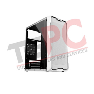 KEYTECH T100 TEMPERED GLASS Side MESH Front panel, Gaming PC Case Black ...