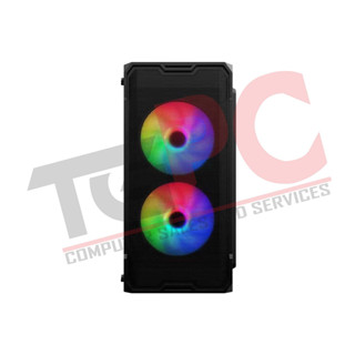 KEYTECH T100 TEMPERED GLASS Side MESH Front panel, Gaming PC Case Black ...