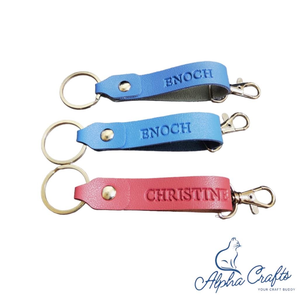 A.crafts Personalized Leather Keychain (curve style) | Shopee Philippines