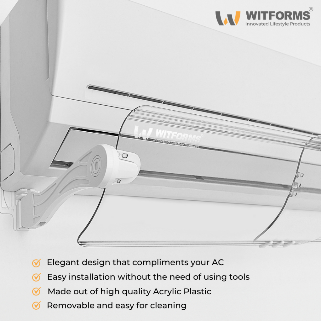 WITFORMS Premium Plus AC Deflector - For Split Type AC | Shopee Philippines