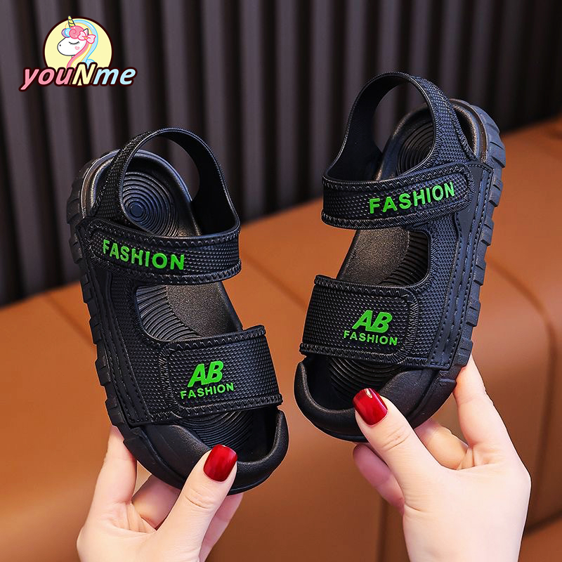 youNme Kids Sandals For Girls Black Sandals Korean Summer Shoes Baby ...