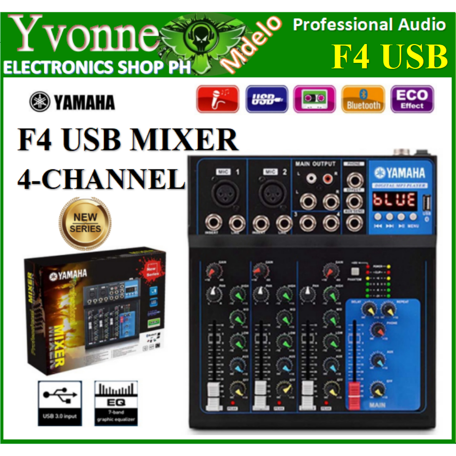 The Mixer Yamaha F4-USB 4 Channel Mixer W/Bluetooth | Shopee Philippines
