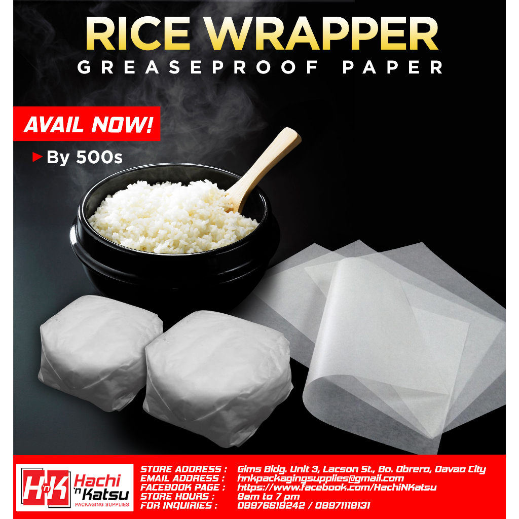 Greaseproof Wax Paper Wrapper 8x10 inches | Shopee Philippines