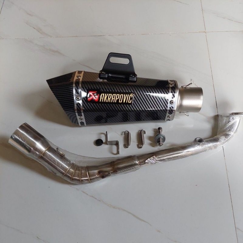 Honda PCX160 AKRAPOVIC MUFFLER full system witi silecncer | Shopee Philippines