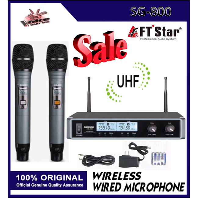 Wireless microphone SG-800 Professinoal Outdoor Microphone | Shopee ...