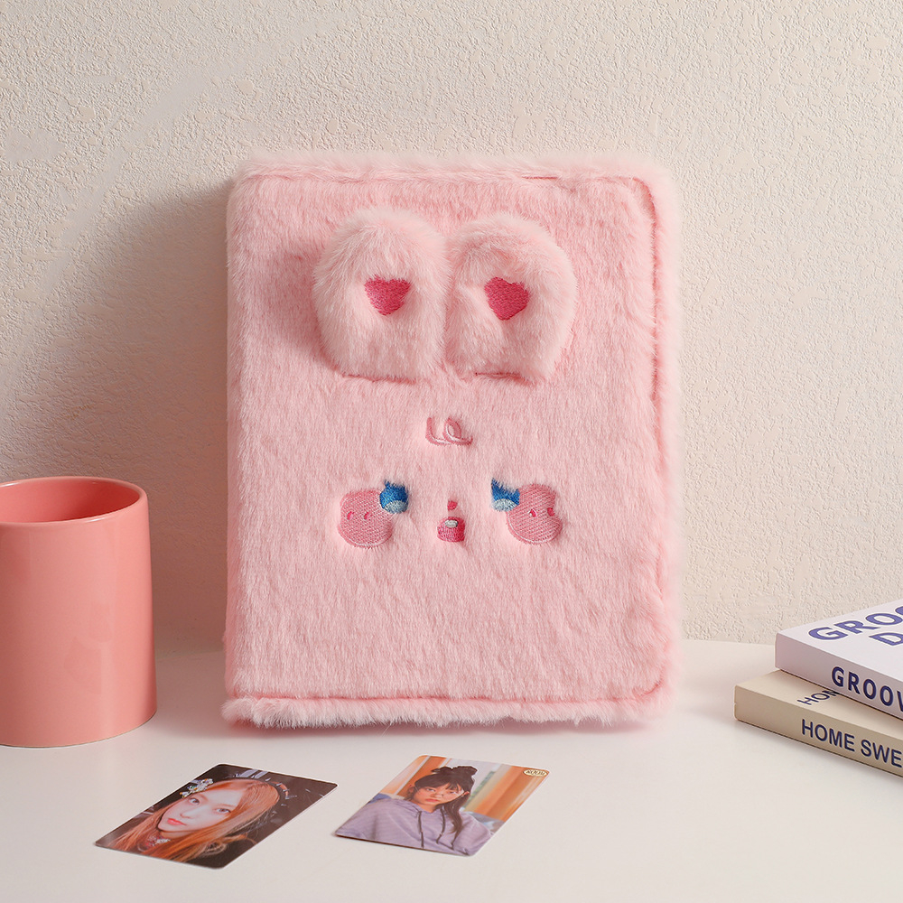 A5 cartoon plush loose leaf photo album cute girl star album card ...