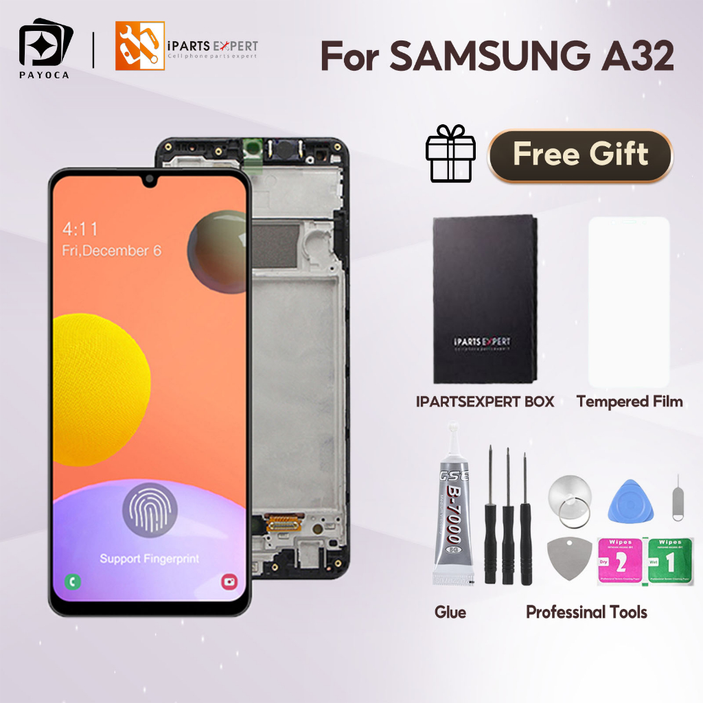 Original LCD AMOLED For Samsung Galaxy A32 4G 5G A325 A326 LCD Touch Screen Digitizer LCD For ...