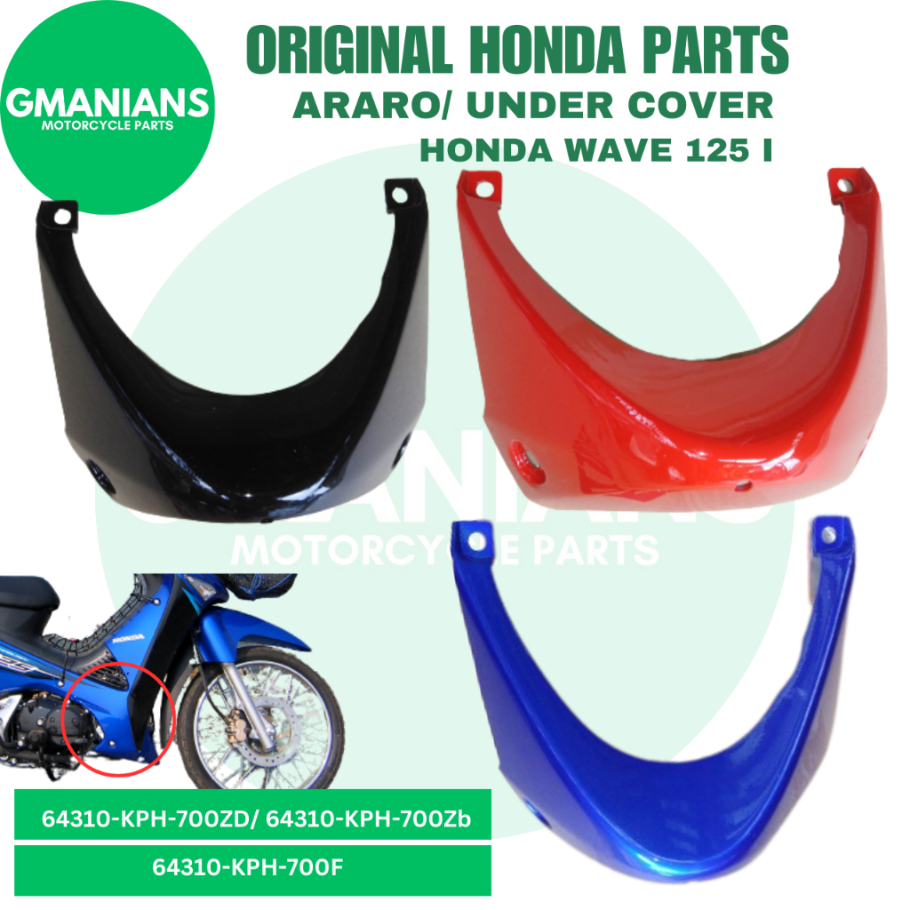 GENUINE ARARO WAVE 125I UNDER COVER BLUE, BLACK, RED 64310-KPH-700Z ...