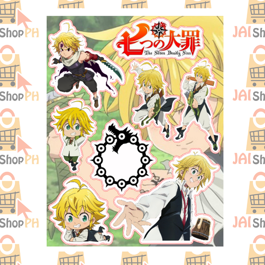 Anime Stickers - NANATSU NO TAIZAI MELIODAS by JAIshopPH | Shopee ...