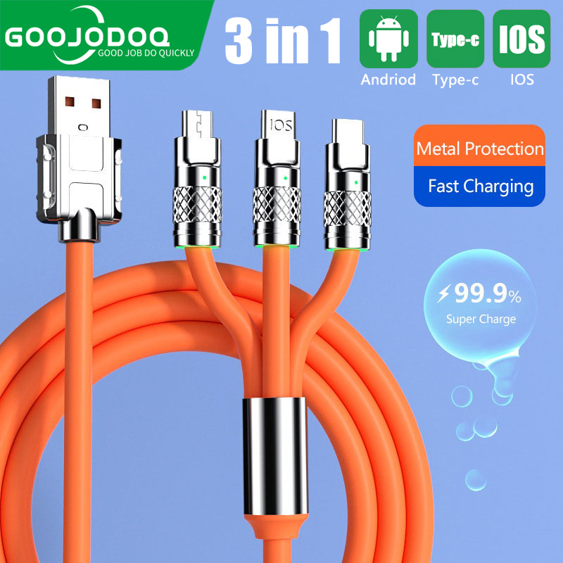 GOOJODOQ Charger Cable Cord for Iphone Android Fast Charging Type C ...