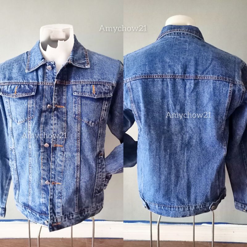 MENS MAONG DENIM JACKET | Shopee Philippines